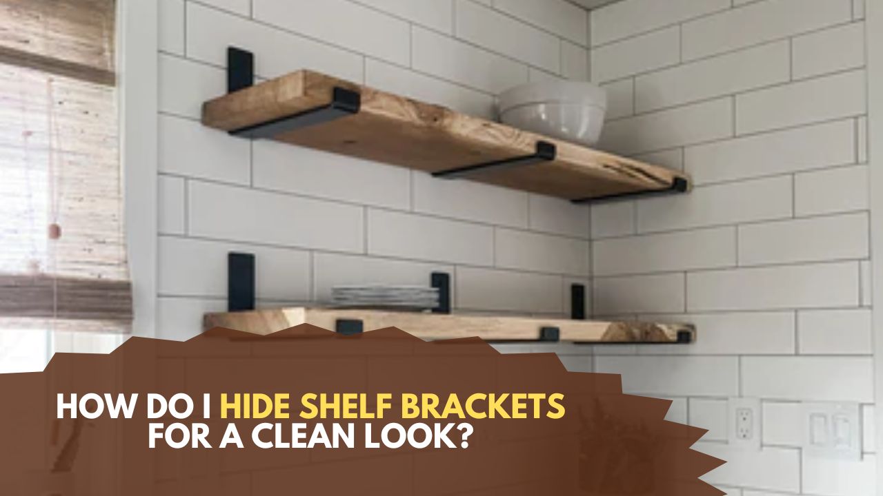 How do I hide shelf brackets for a clean look?