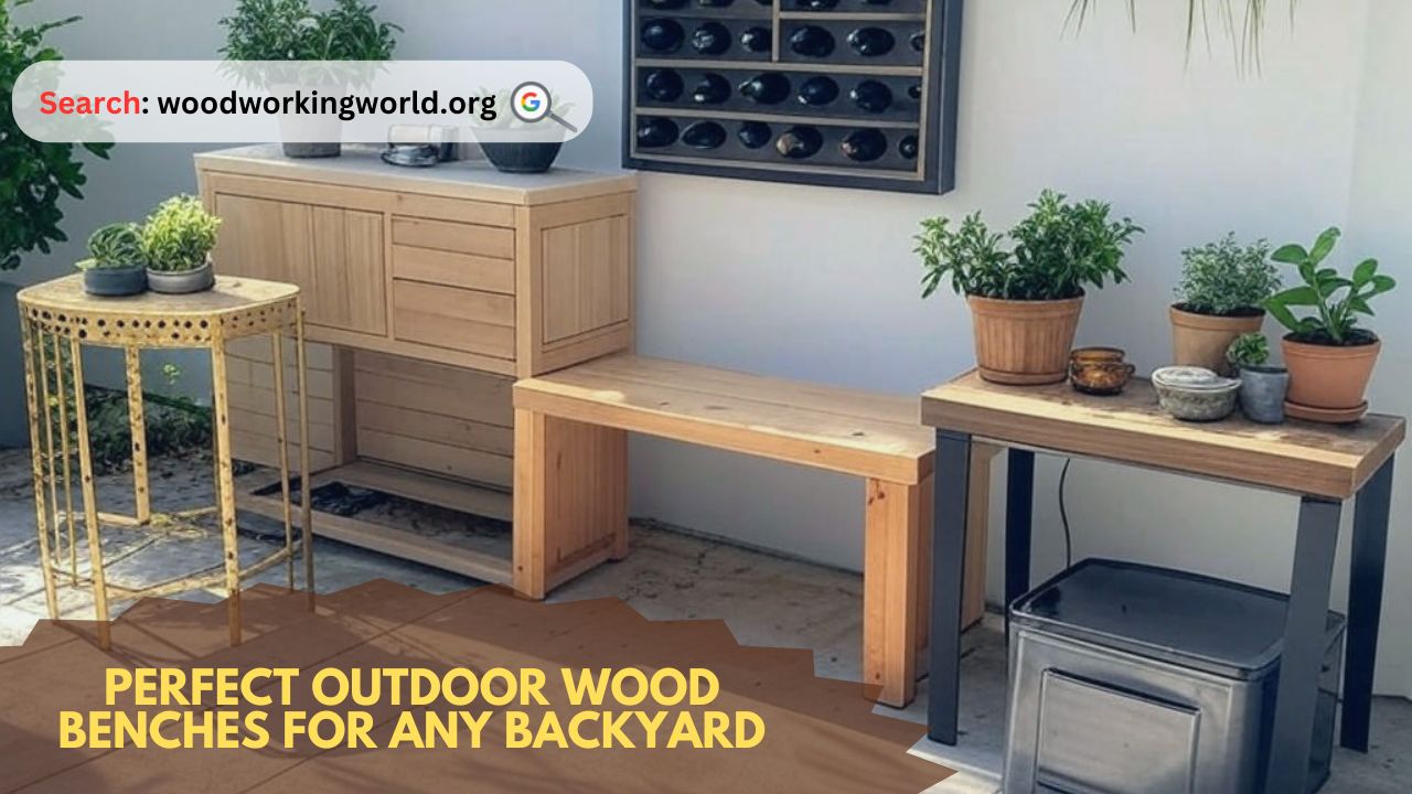 Perfect outdoor wood benches for any backyard