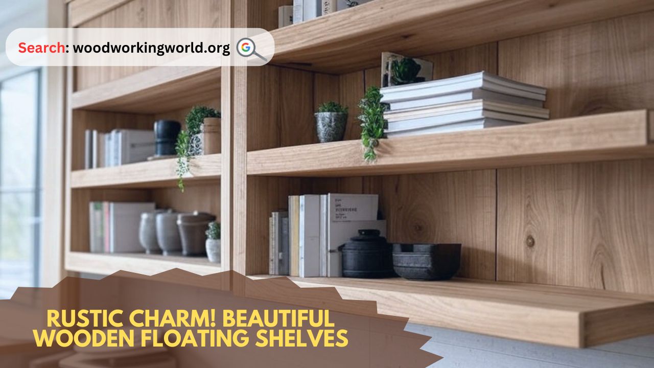 Rustic Charm! Beautiful Wooden Floating Shelves