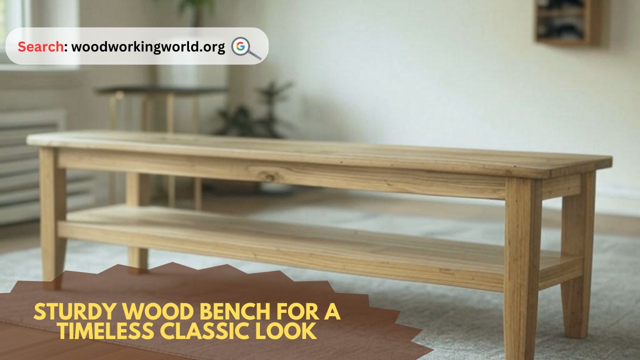 Sturdy wood bench for a timeless classic look